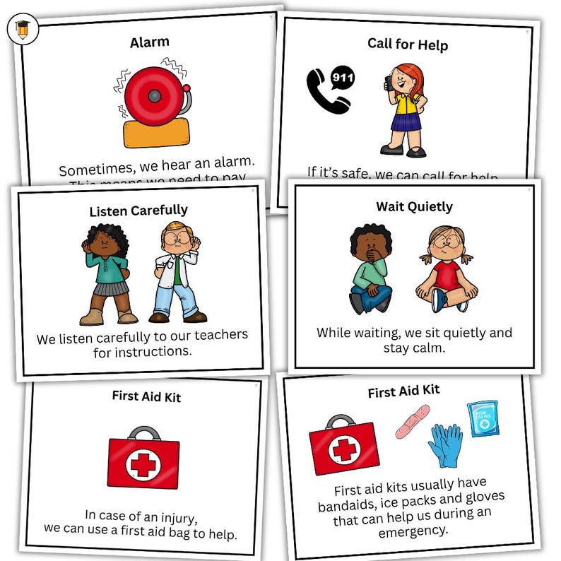 School Emergency Procedures | Fire Safety | Classroom Social Story ...