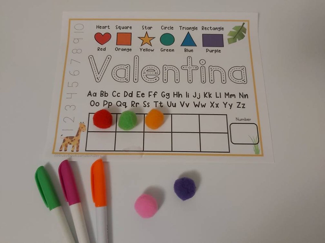 Custom Name Learning Mat Activity Placemat Name Tracing | Etsy