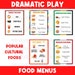 Printable Food Menus | Dramatic Play | Restaurant Menu | Shopping ...