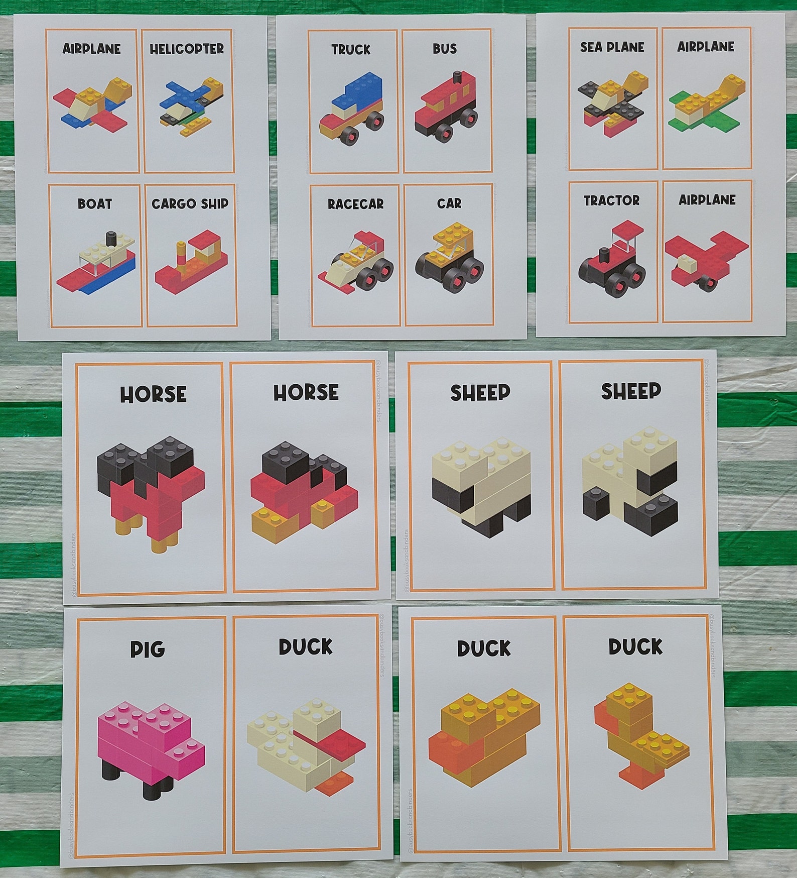 Building Blocks | Flashcards | STEM | Vehicles | Transportation | Busy ...