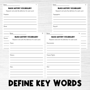 Black History Research | Black History | Worksheets | African American ...