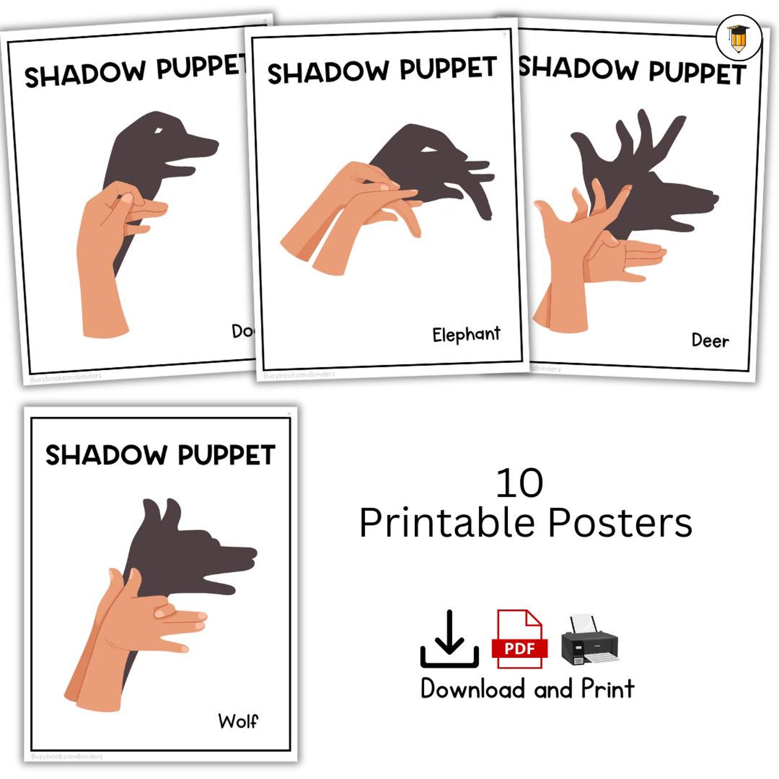 10 Shadow Hand Puppet Posters | Dramatic Arts | Drama | Games for Kids ...