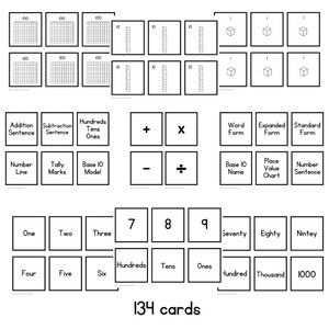 Number Sense | Base 10 Blocks | Picture Cards | Representing Numbers ...