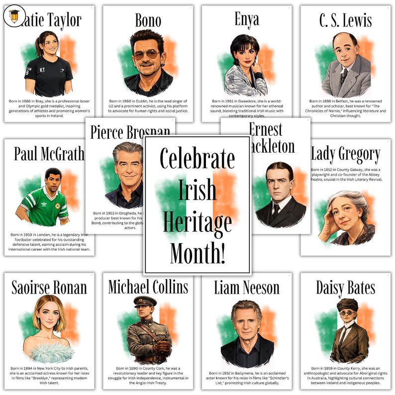25 Irish Heritage Month Posters | Irish History Bulletin Board ...