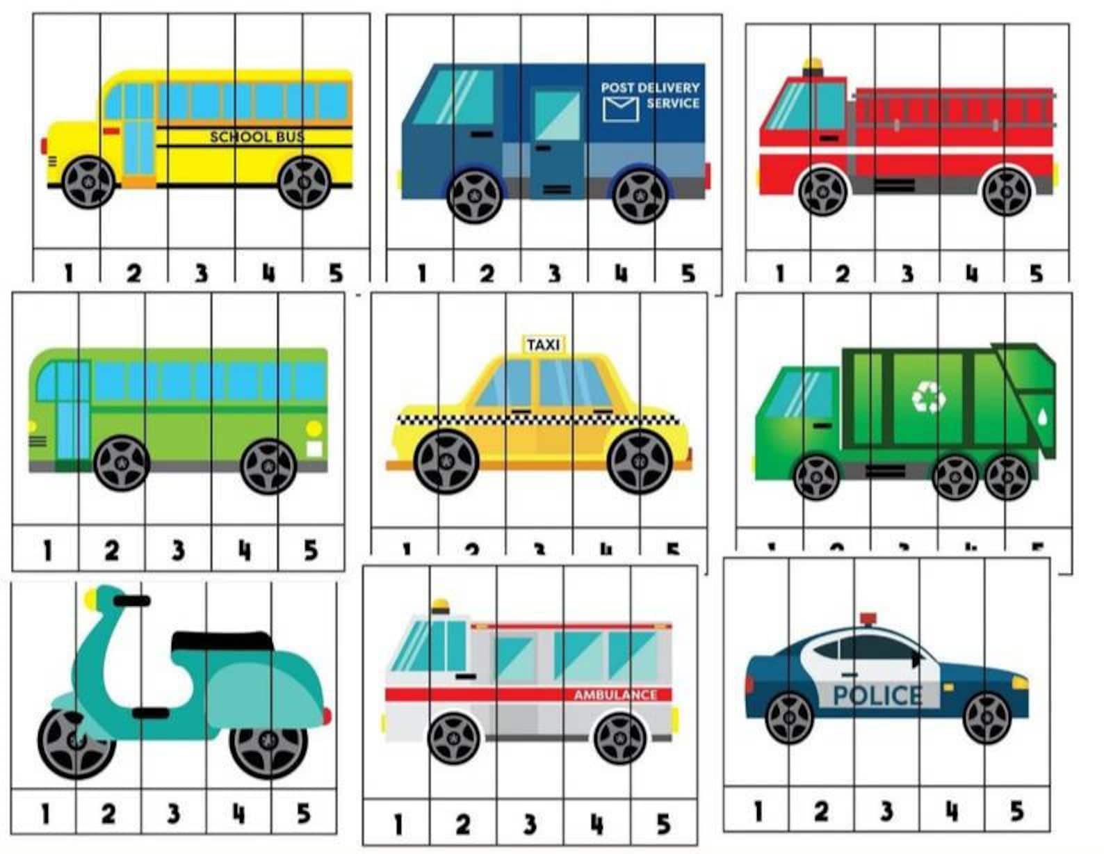 NUMBER PUZZLE BUNDLE Preschool Animal Puzzle Number Puzzle - Etsy