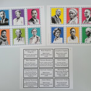 Black History Poster Stamps | Bulletin Board Display | Black History ...