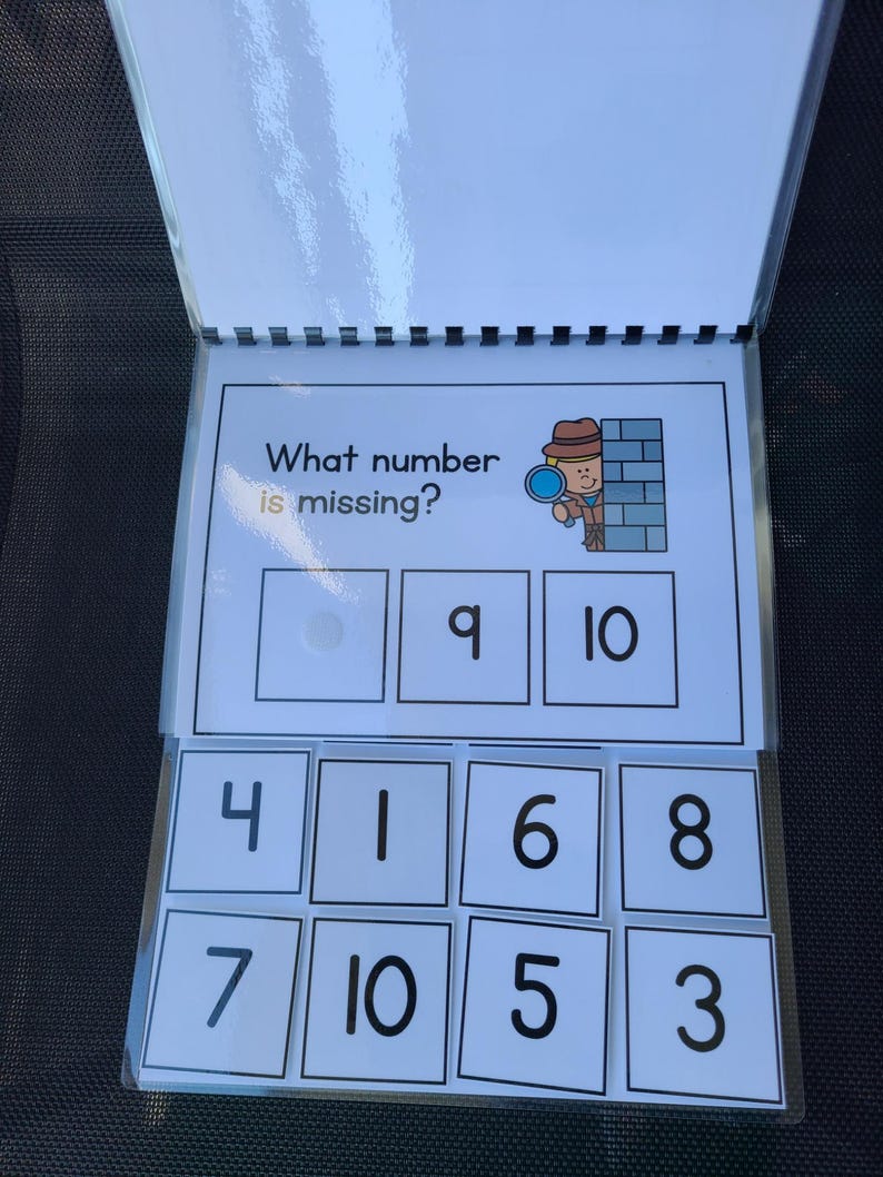 Printable Book: Missing Numbers | Counting 1-10 | Busy Book | Counting ...