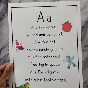 Alphabet Poem Posters | A-Z Alphabet Posters | Classroom Decor | ABC ...