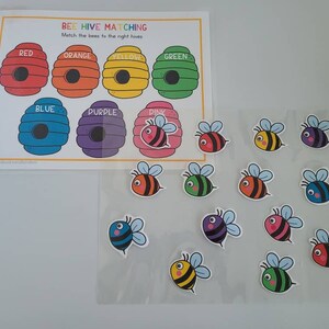 COLOR MATCHING | Sorting Activities | Bees | Learn Colours | Preschool ...