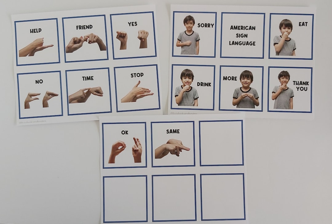 PHYSICAL COPY: ASL Hand Gestures | Sign Language Flashcards | Communication | Flash Cards | Asl ...