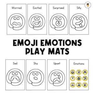Emoji Emotions Playdough Mats | Play Dough | Toddler Activity ...
