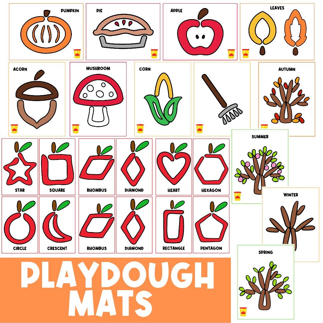 AUTUMN PLAYDOUGH MATS | Play Dough | Toddler Activity | Preschool ...