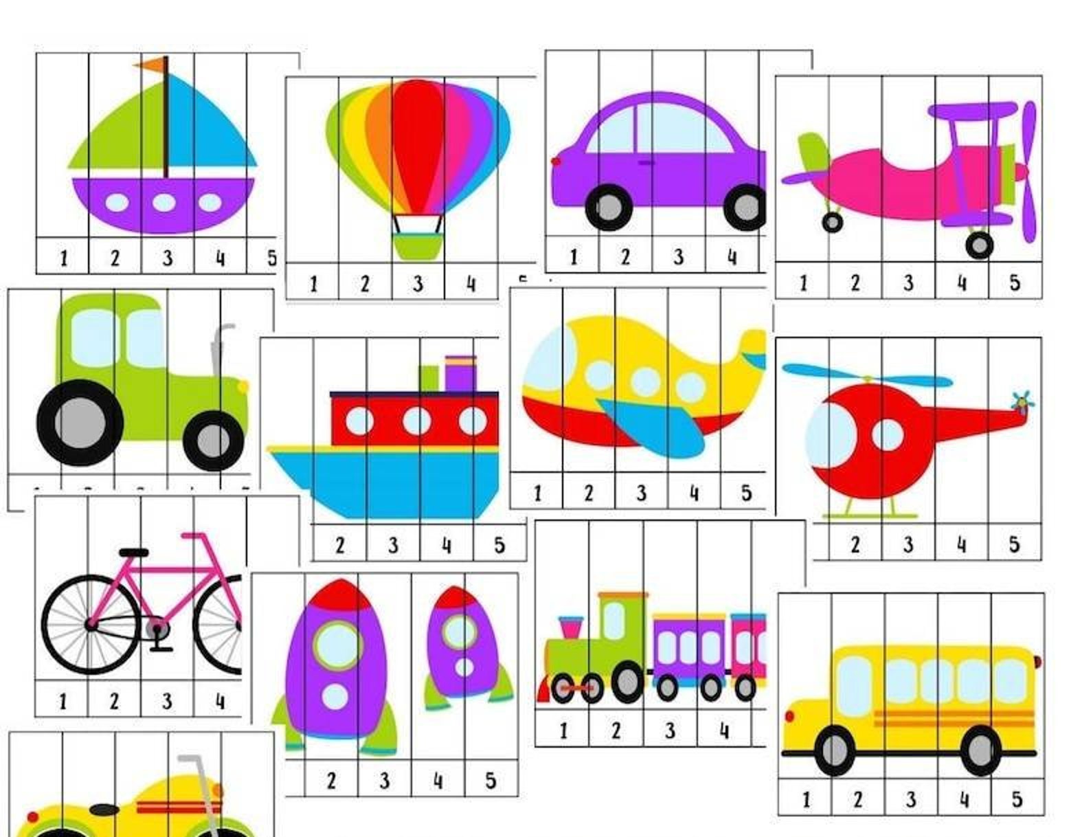 NUMBER PUZZLE BUNDLE Preschool Animal Puzzle Number Puzzle - Etsy