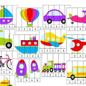 NUMBER PUZZLE BUNDLE | Preschool Animal Puzzle | Number Puzzle | Number ...