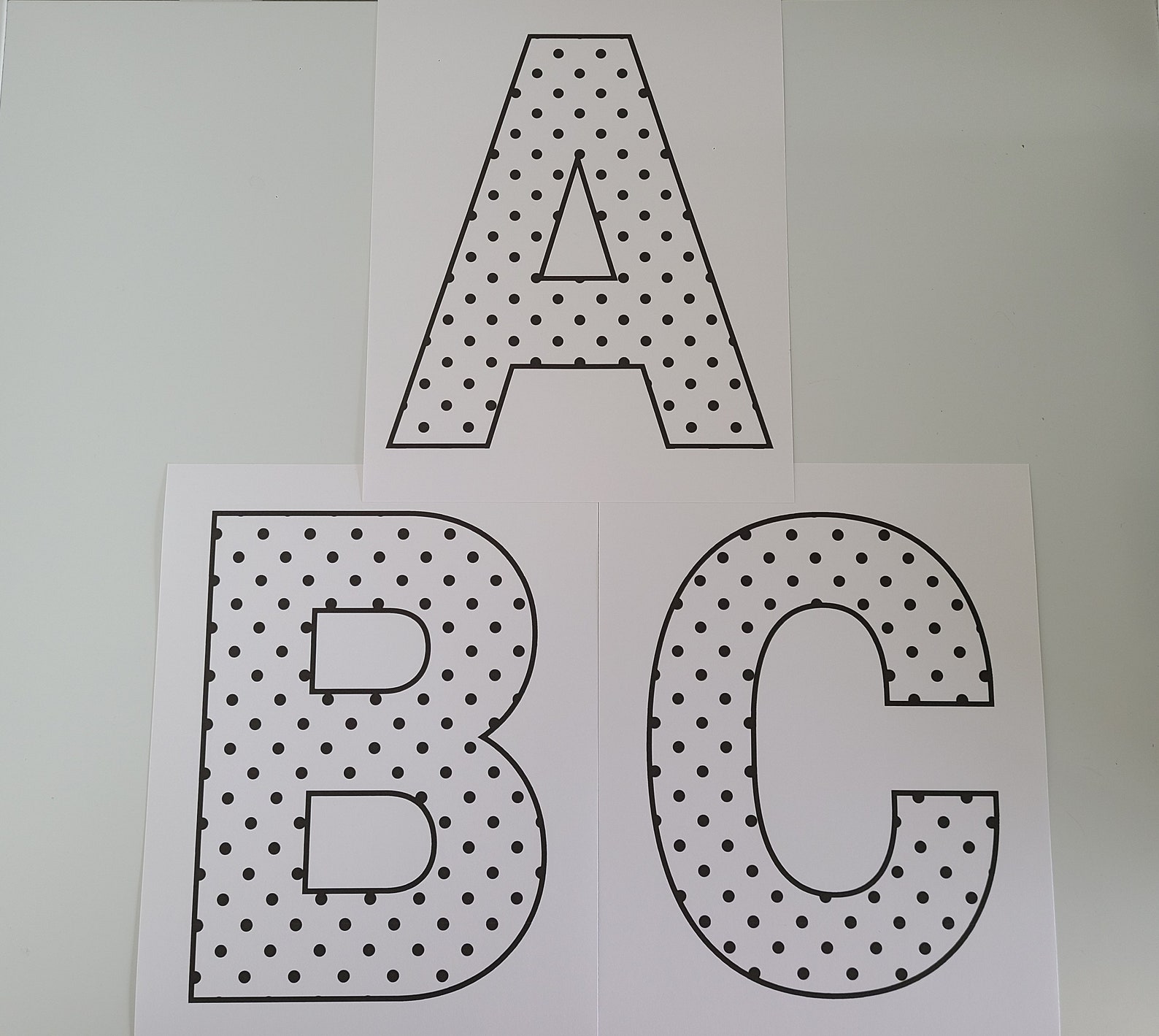 POLKA DOT Alphabet Bulletin Board Lettering | Back to School ...