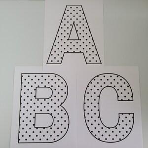 POLKA DOT Alphabet Bulletin Board Lettering | Back to School ...