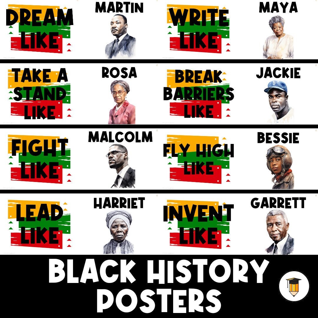 34 Black History Posters | Bulletin Board Display | Black History Decor ...