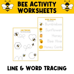 Bees Activities | Bee Lifestyle Stages | Counting | Tracing | Spring ...