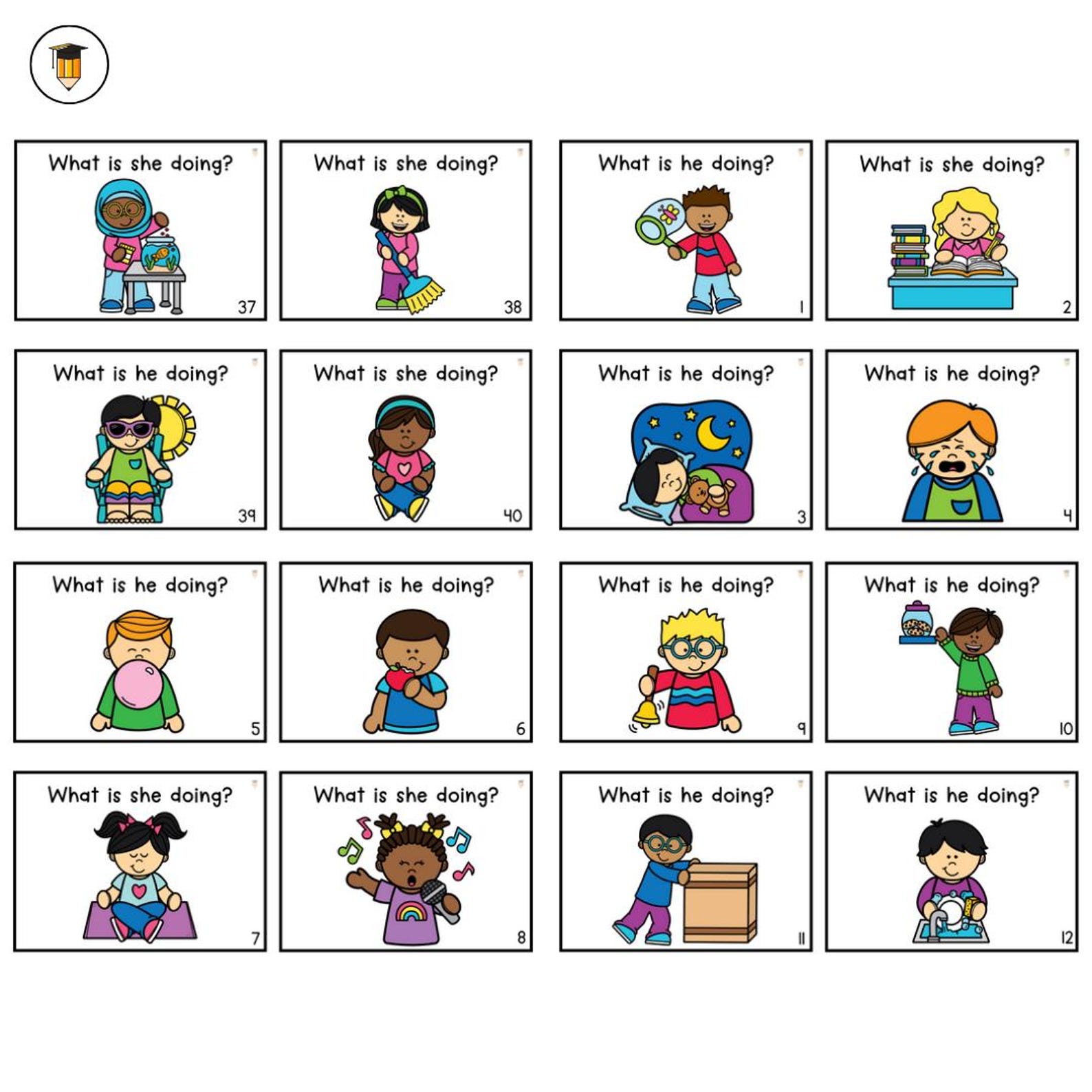 WH Questions | Functions Task Cards | Which One | Speech Therapy | ABA ...