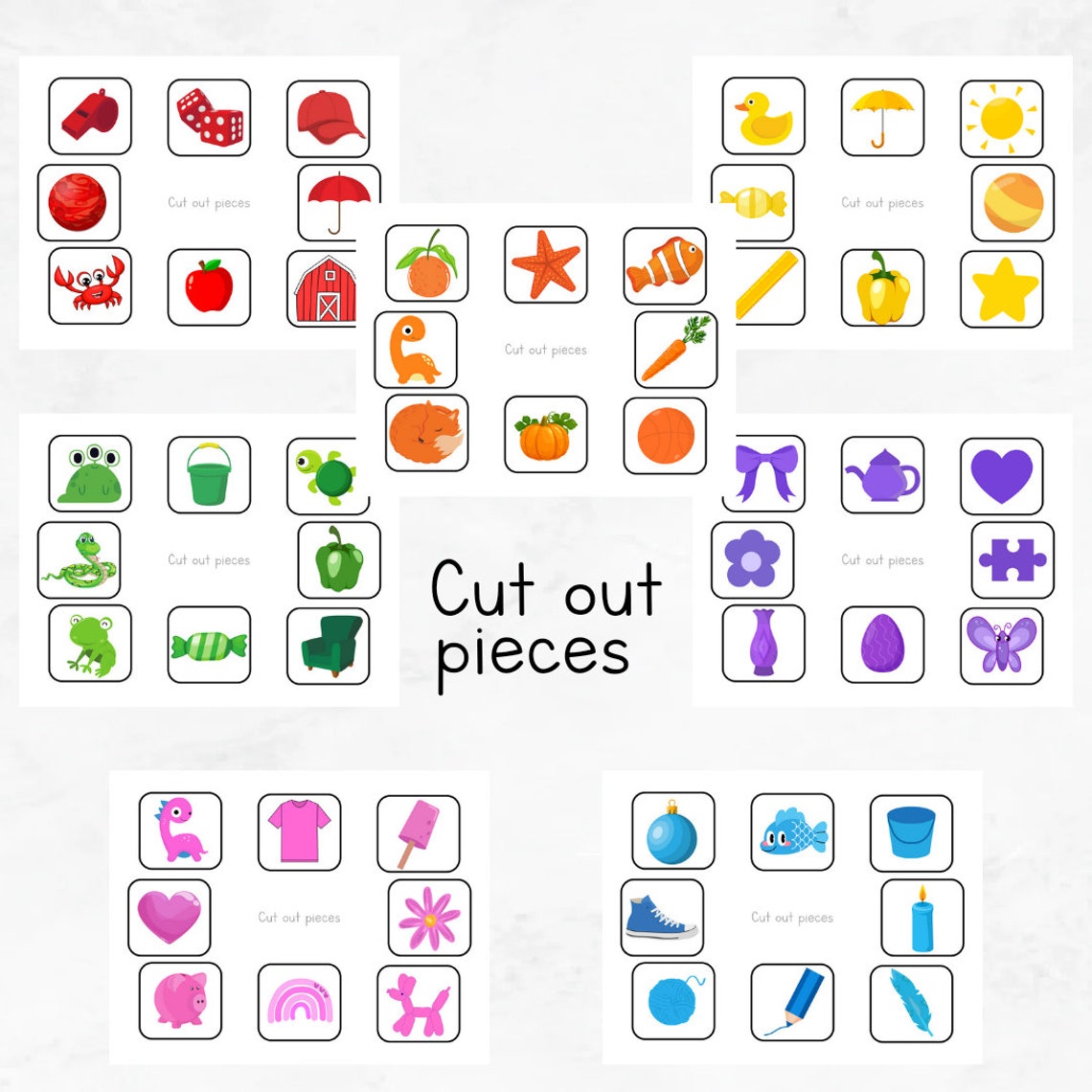 COLOR MATCHING MATS Sorting Activities File Folder Games - Etsy