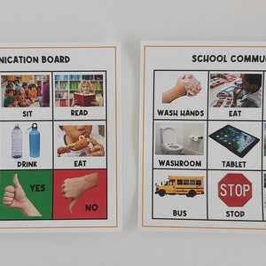 COMMUNICATION BOARD | School Daily Routines | First Then Visual Aid ...