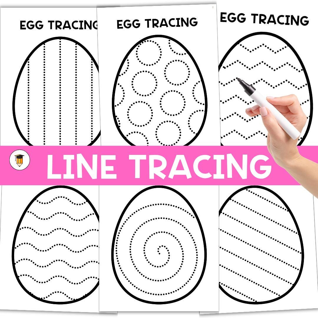 Easter Egg Line Tracing | Spring Theme | Happy Easter | Kindergarten ...