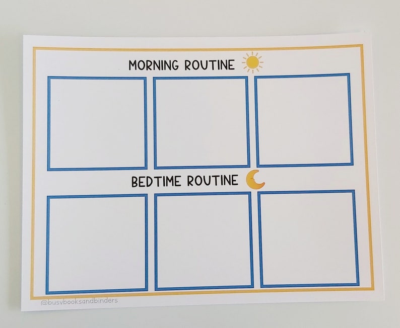 Routine Chart Morning and Bedtime Routine Visual Aid - Etsy