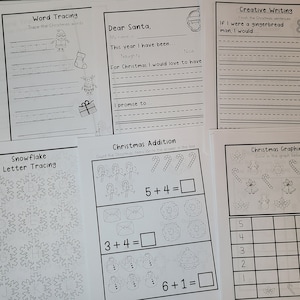 Christmas Worksheet Bundle | Christmas Busy Book | Homeschool ...