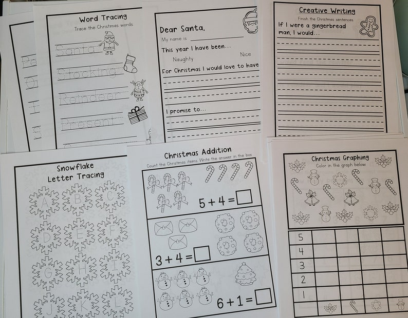 Christmas Worksheet Bundle | Christmas Busy Book | Homeschool ...