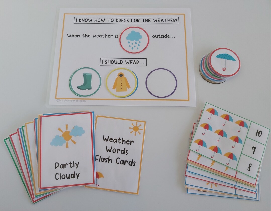 Learn About Weather | Busy Book | Weather Worksheets | Homeschool ...