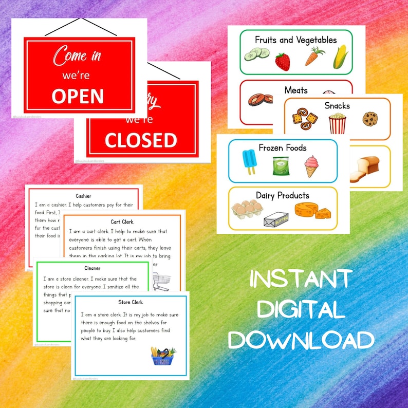 Grocery Store | Dramatic Play | Shopping | Pretend Play | Preschool and ...