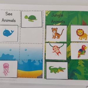 Animal Sorting Activity, Animal Activities, Busy Book, Homeschool ...