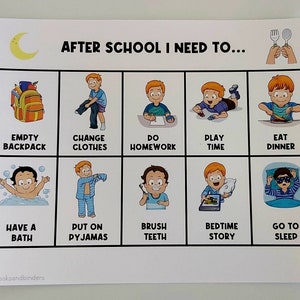PHYSICAL COPY: Before School | After School Routine Chart | Morning ...