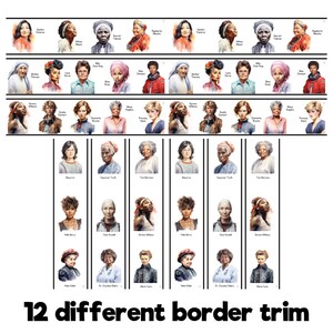 Women's History Month Border Trim | Bulletin Board Display | Black ...