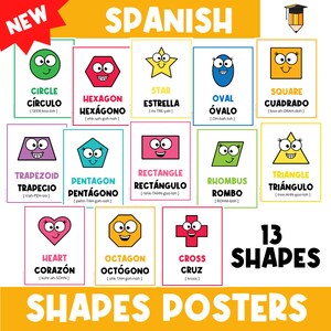 Spanish Posters | Numbers 1 to 10 | Colors | Shapes | Preschool ...
