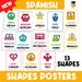 Spanish Posters | Numbers 1 to 10 | Colors | Shapes | Preschool ...