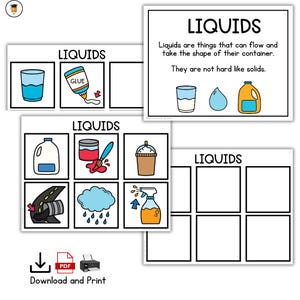 States of Matter | Science | Sorting | Kindergarten | Grade One | Hot ...
