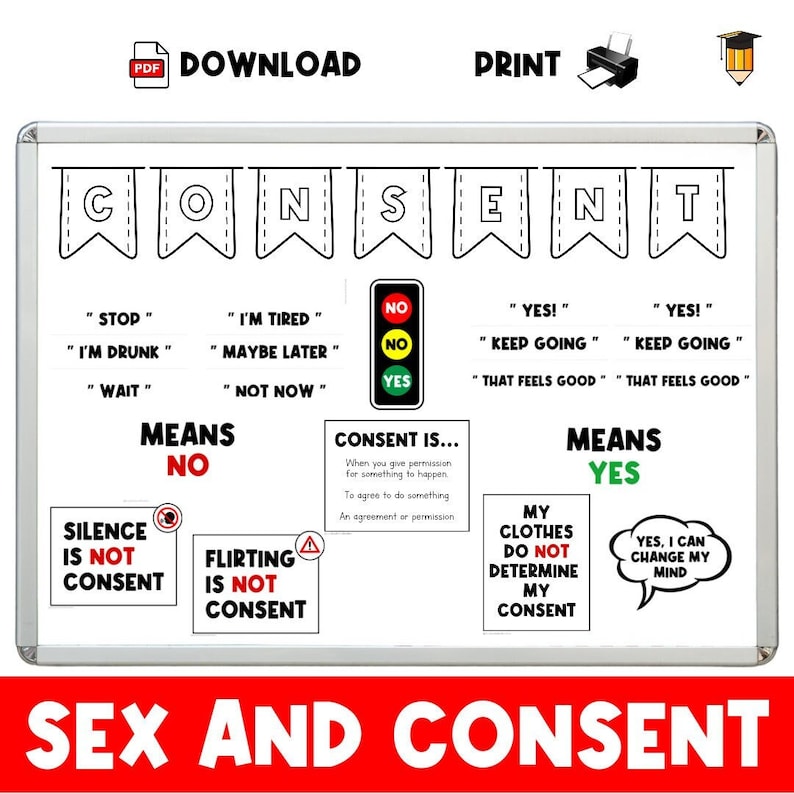 SEX AND CONSENT Bulletin Board School Decor Physical - Etsy