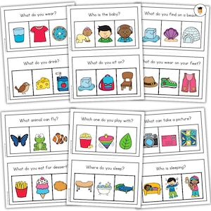 50 WH Questions | Functions Task Cards | Which One | Speech Therapy ...