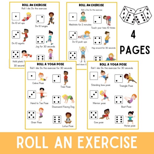 Roll an Exercise Dice Workout Fitness Activities - Etsy