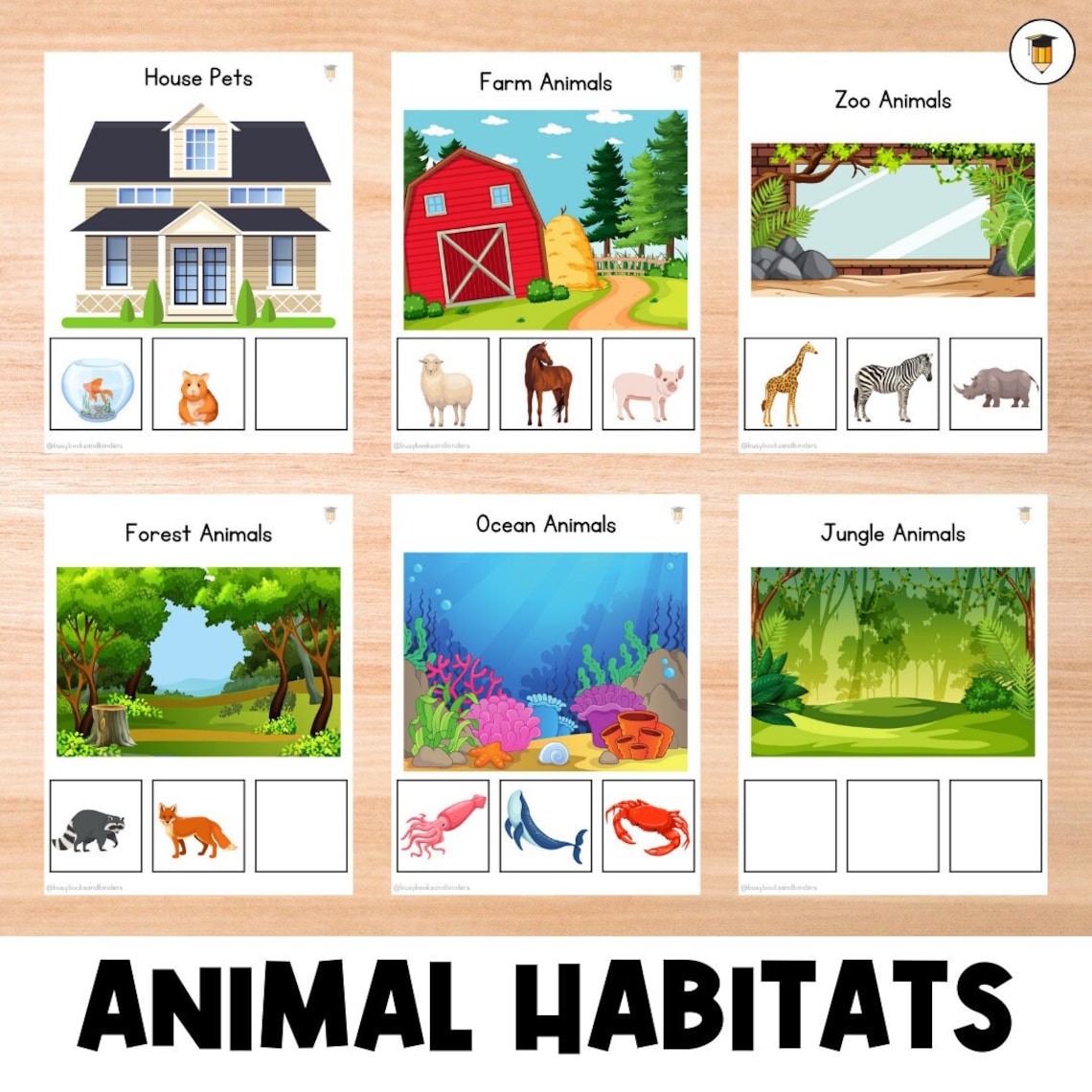 Animal Habitats | Animal Sorting Activity, Animal Activities, Busy Book ...