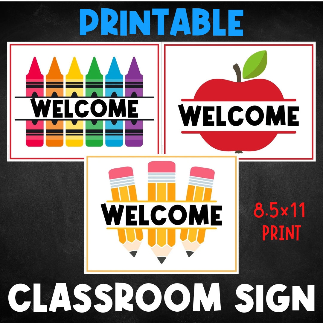 Welcome Classroom Signs | Decor | Visual | Printable Signs ...
