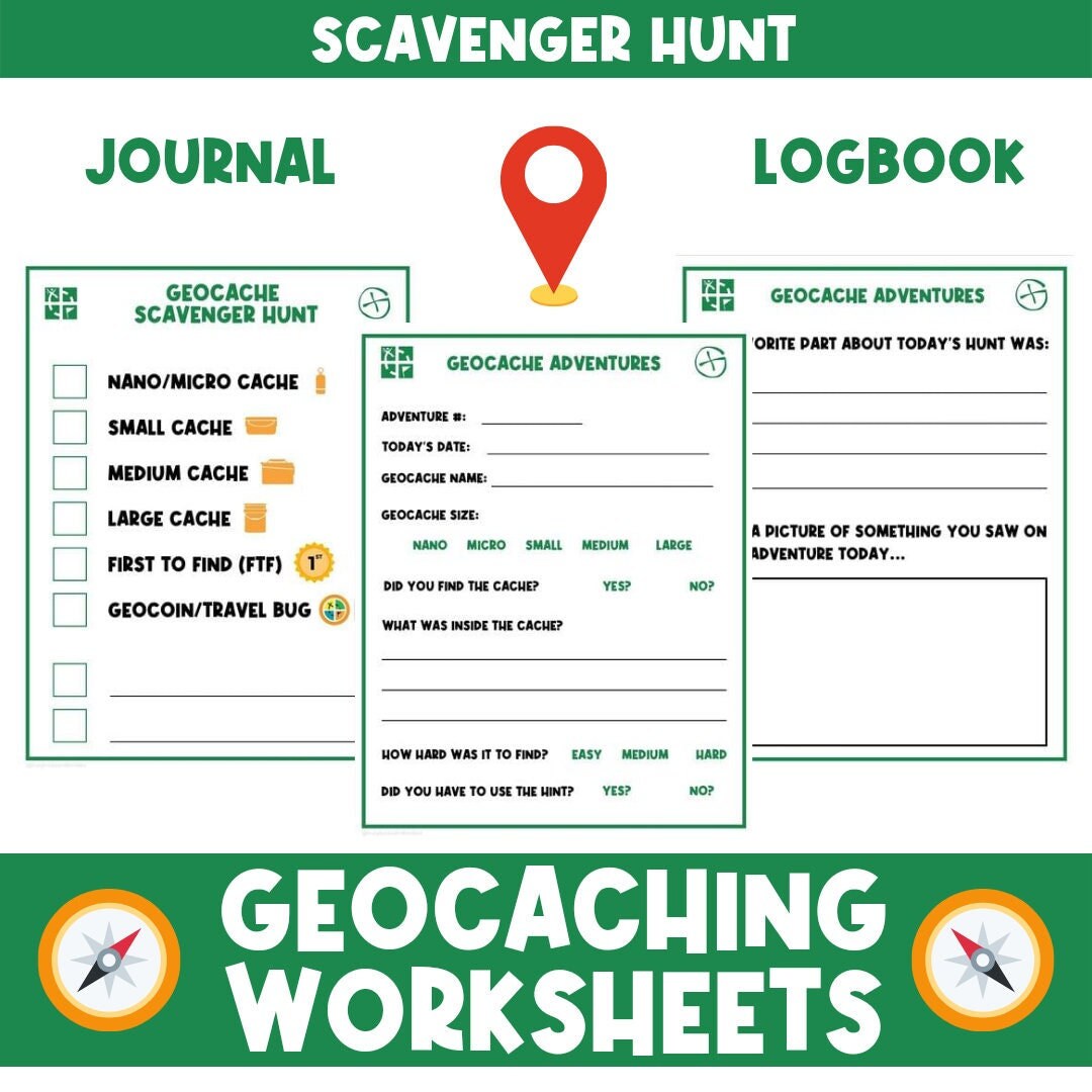 Geocaching Scavenger Hunt | I Spy | Printables for Kids | Printable ...