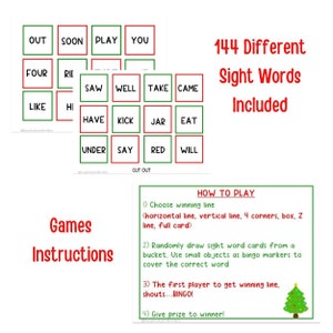 Kindergarten Sight Words | Christmas Activities for Kids | Christmas ...