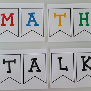 MATH TALKS BANNER | Bulletin Board | Math Printable | Math Poster ...