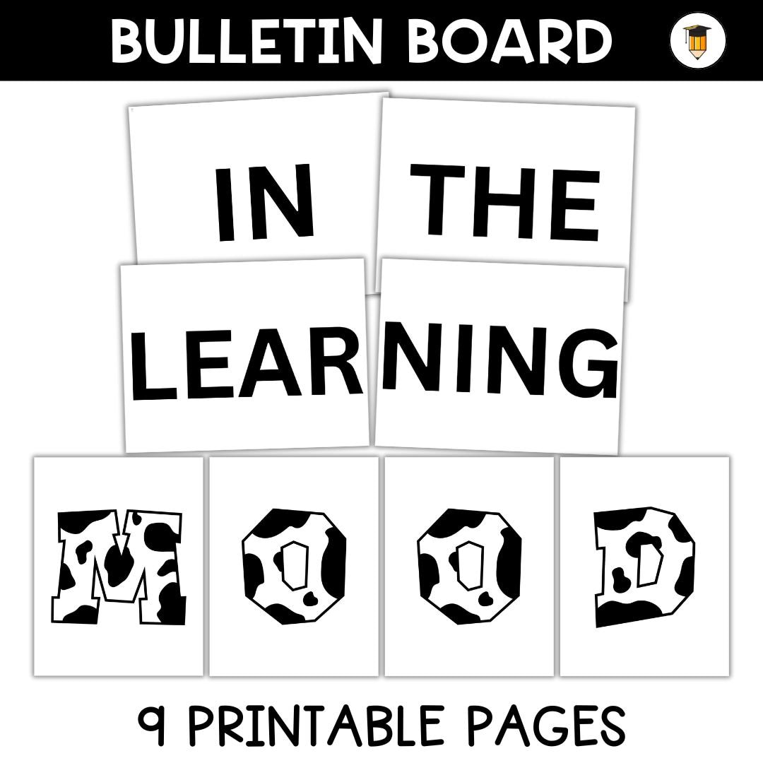 Cow Bulletin Board | Spring Theme | Library | Display Board | Daycare ...