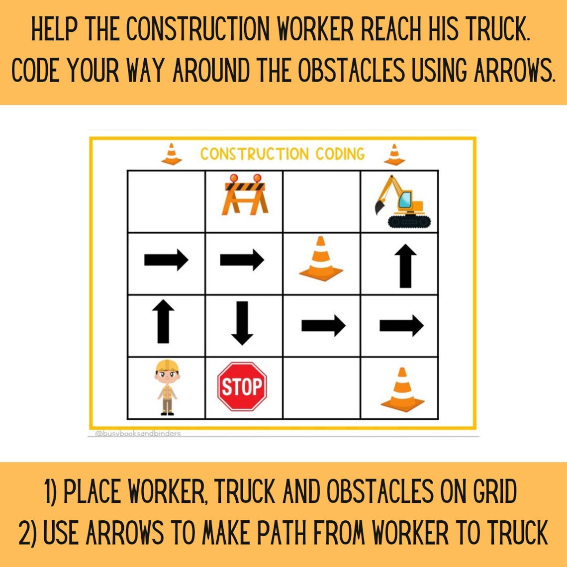 Coding for Kids | Directional Coding | Coding Worksheets | Construction ...