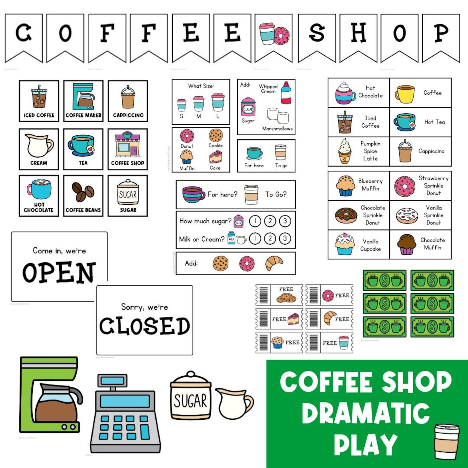 COFFEE SHOP | Dramatic Play | Shopping | Pretend Play | Preschool ...