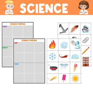 Science | Sorting | Worksheets | Kindergarten | Grade One | Hot or Cold ...
