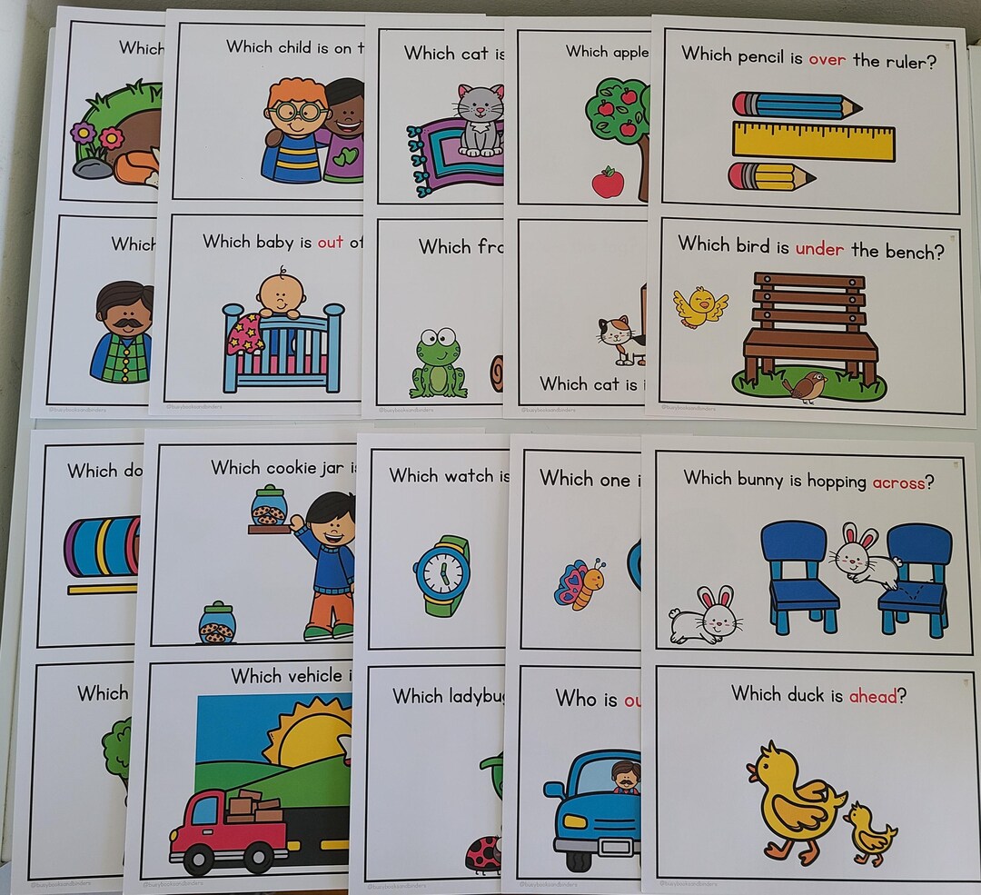 PHYSICAL COPY: 20 Prepositions Task Cards | Vocabulary | Parts of ...